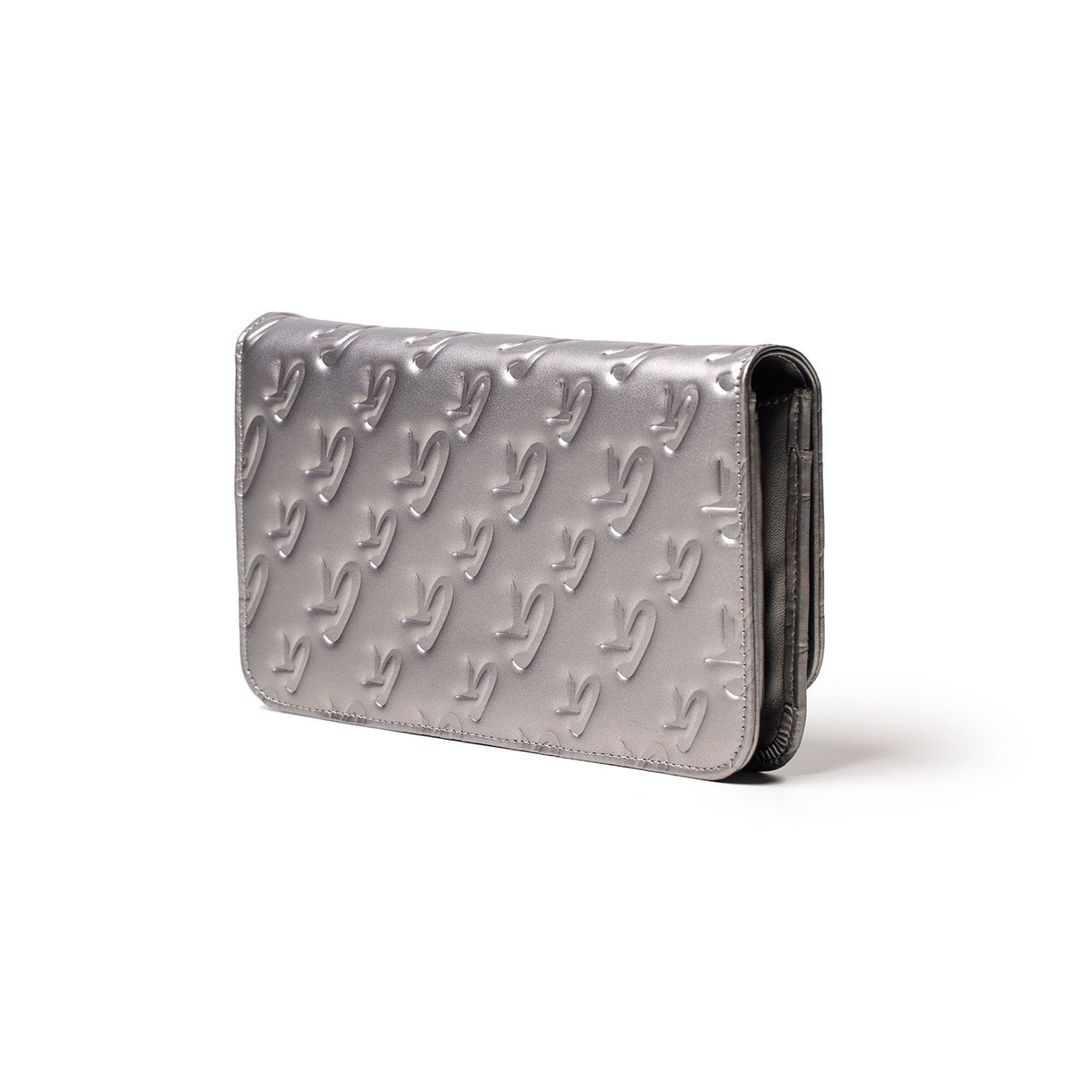 PLATINUM MONOGRAM WALLET ON CHAIN-GUNMETAL | Versatile Wallet for Work ...