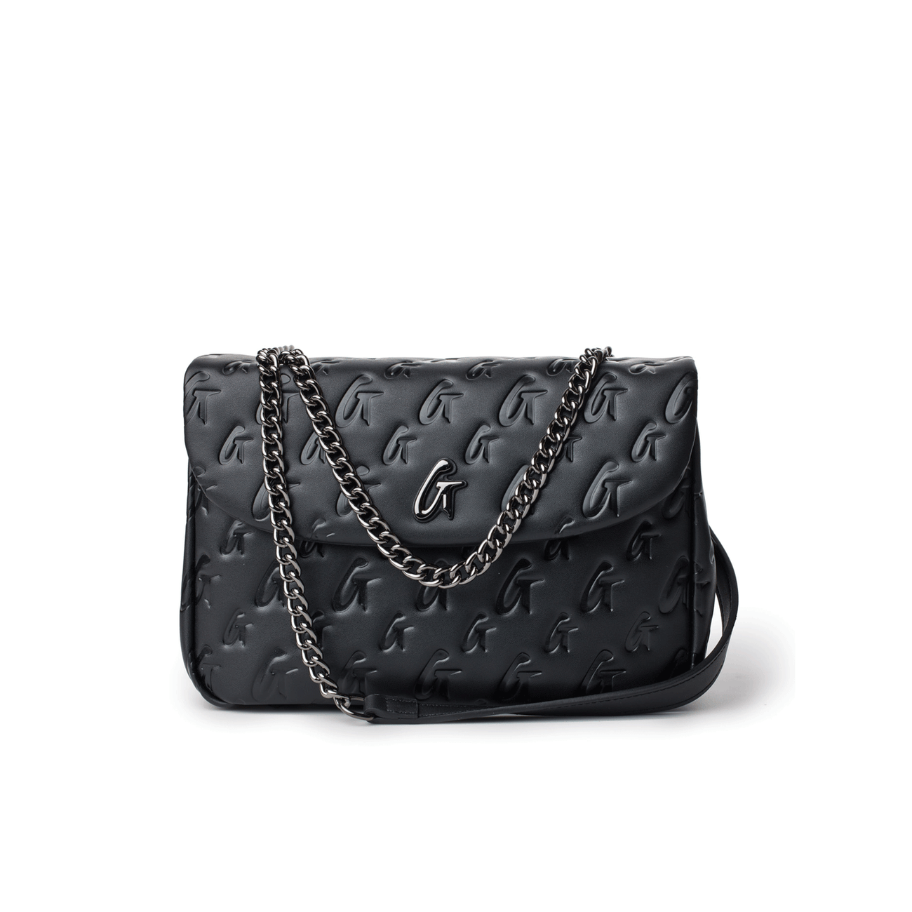 Monogram Medium Classic Flap Bag - Matte Black | Versatile Chic ...
