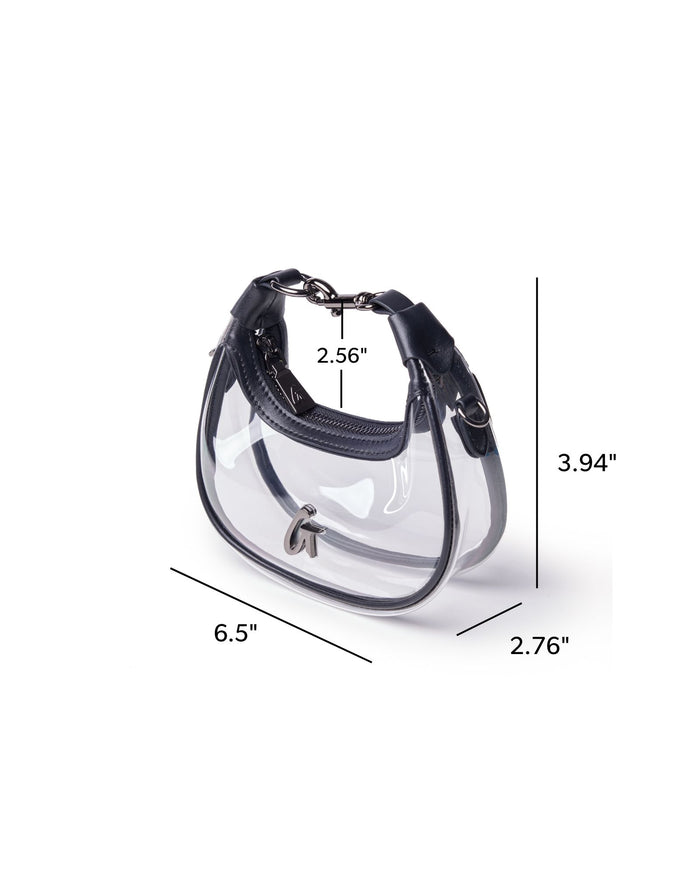 Nano Clear Hobo Bag | Mini Clear PVC Handbag | Stylish & Durable | Glam ...