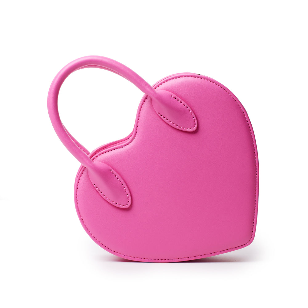 Glam-Aholic Pink Heart Bag | Vegan Leather Crossbody with G Charm