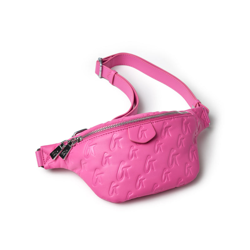 Monogram Mini Fanny Pack Hot Pink | Chic Comfort & Support Breast ...