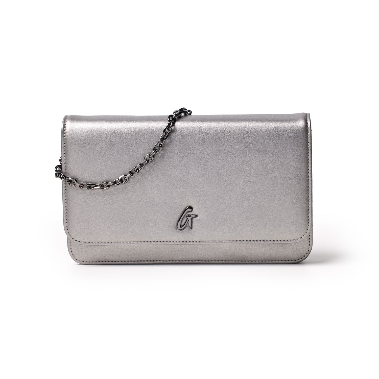 Platinum Wallet on Chain - Gunmetal Glam-Aholic Lifestyle Bag
