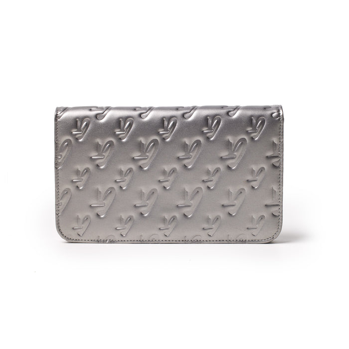 PLATINUM MONOGRAM WALLET ON CHAIN-GUNMETAL | Versatile Wallet for Work ...