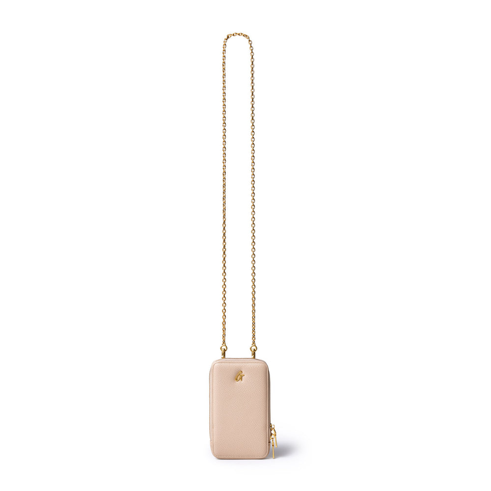 Pebble Phone Crossbody - Nude | Adjustable Strap | Zip Closure | Chic G ...