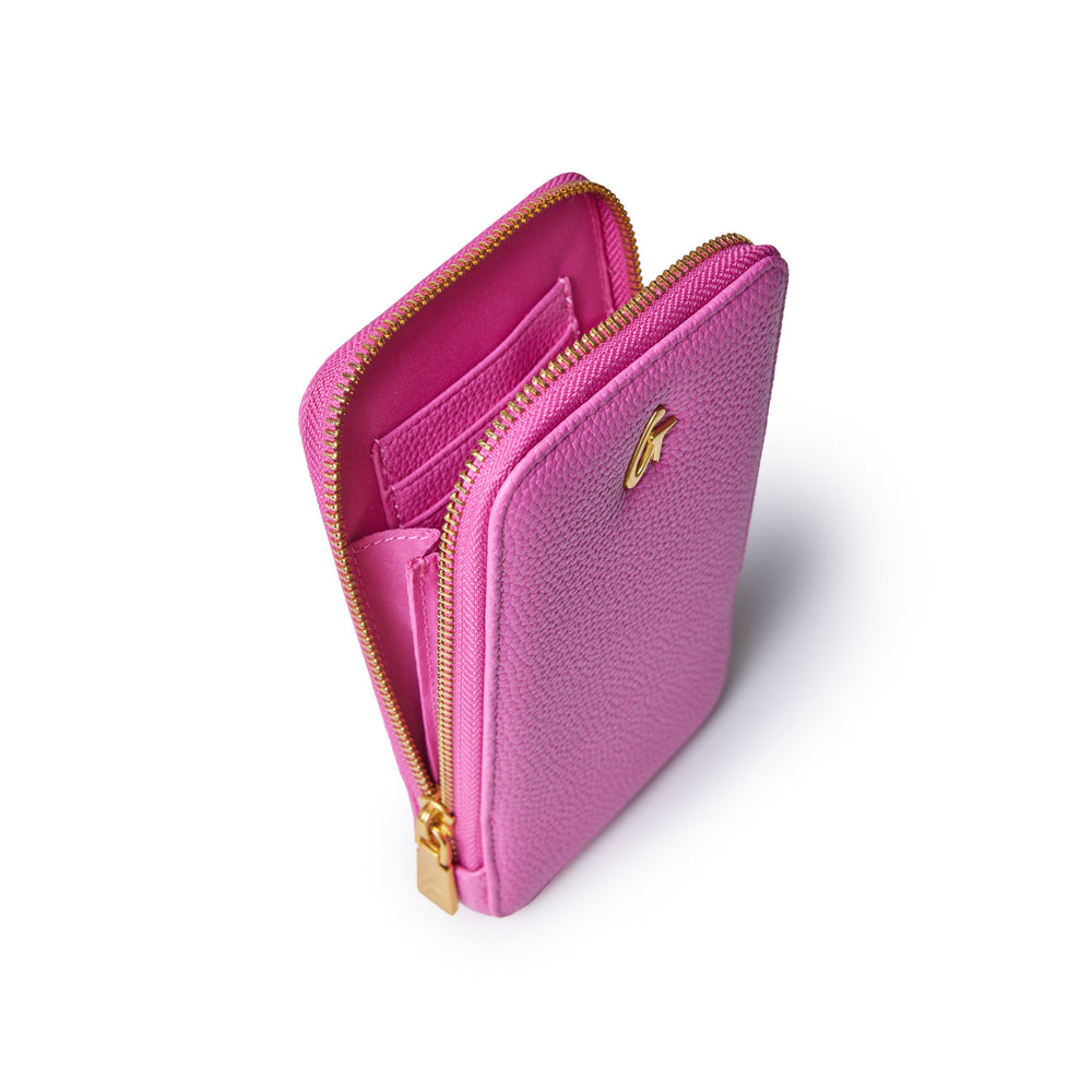 Pebble Phone Crossbody - Hot Pink | Adjustable Strap | Zip Closure ...