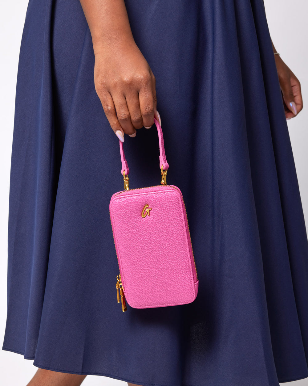 Pebble Phone Crossbody - Hot Pink | Adjustable Strap | Zip Closure ...
