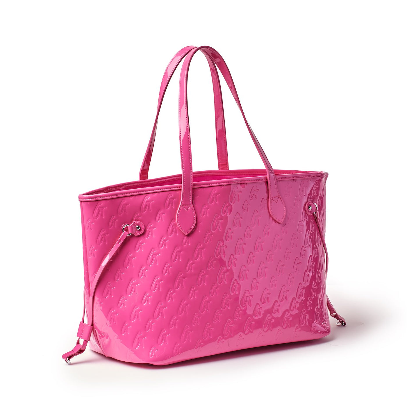 Monogram Glam Tote Mirror Hot Pink - Vegan Leather Tote with Signature ...
