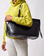 Monogram Glam Tote Mirror Black - Vegan Leather Tote for Women with ...