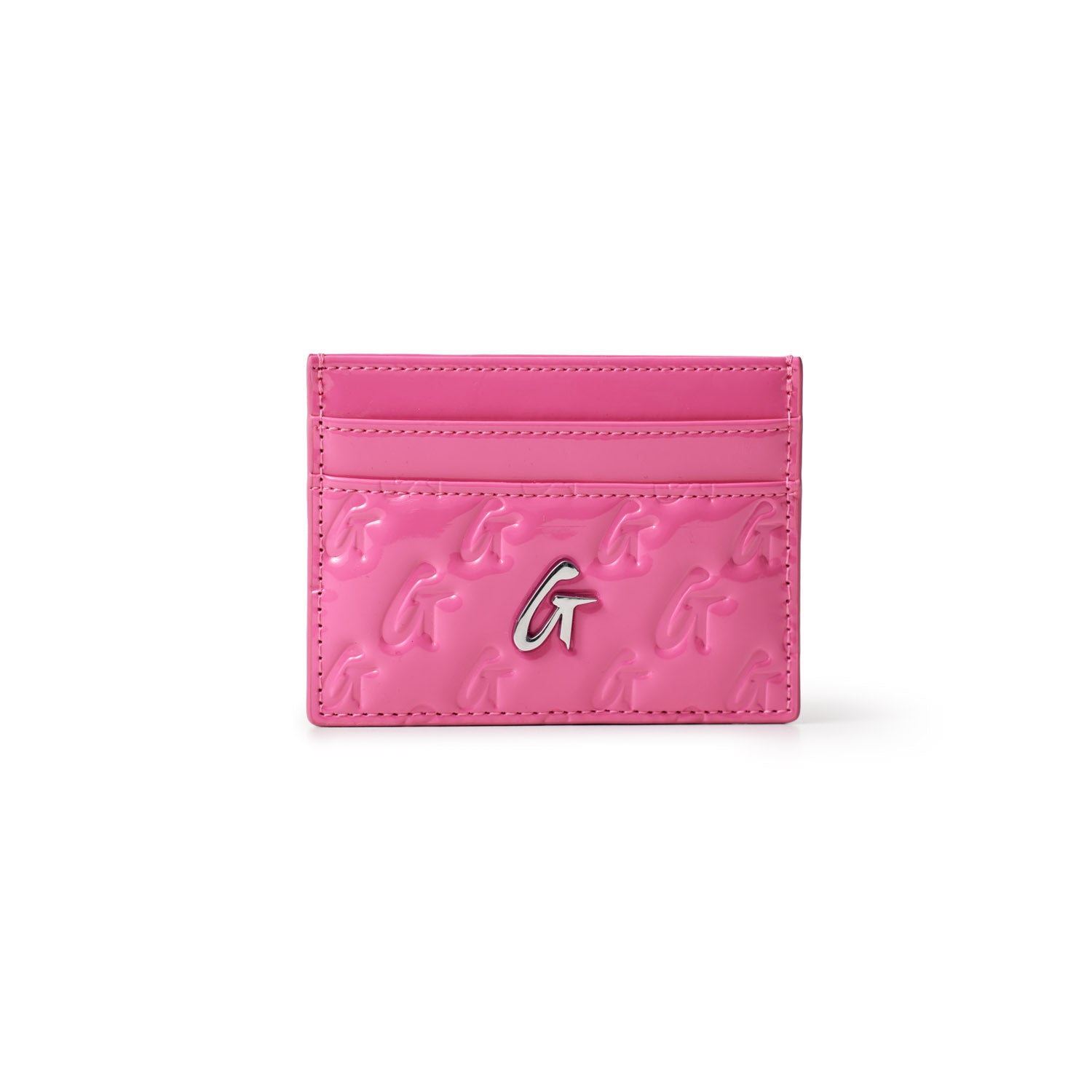 Monogram Mirror Hot Pink Card Holder - Glam-Aholic Lifestyle