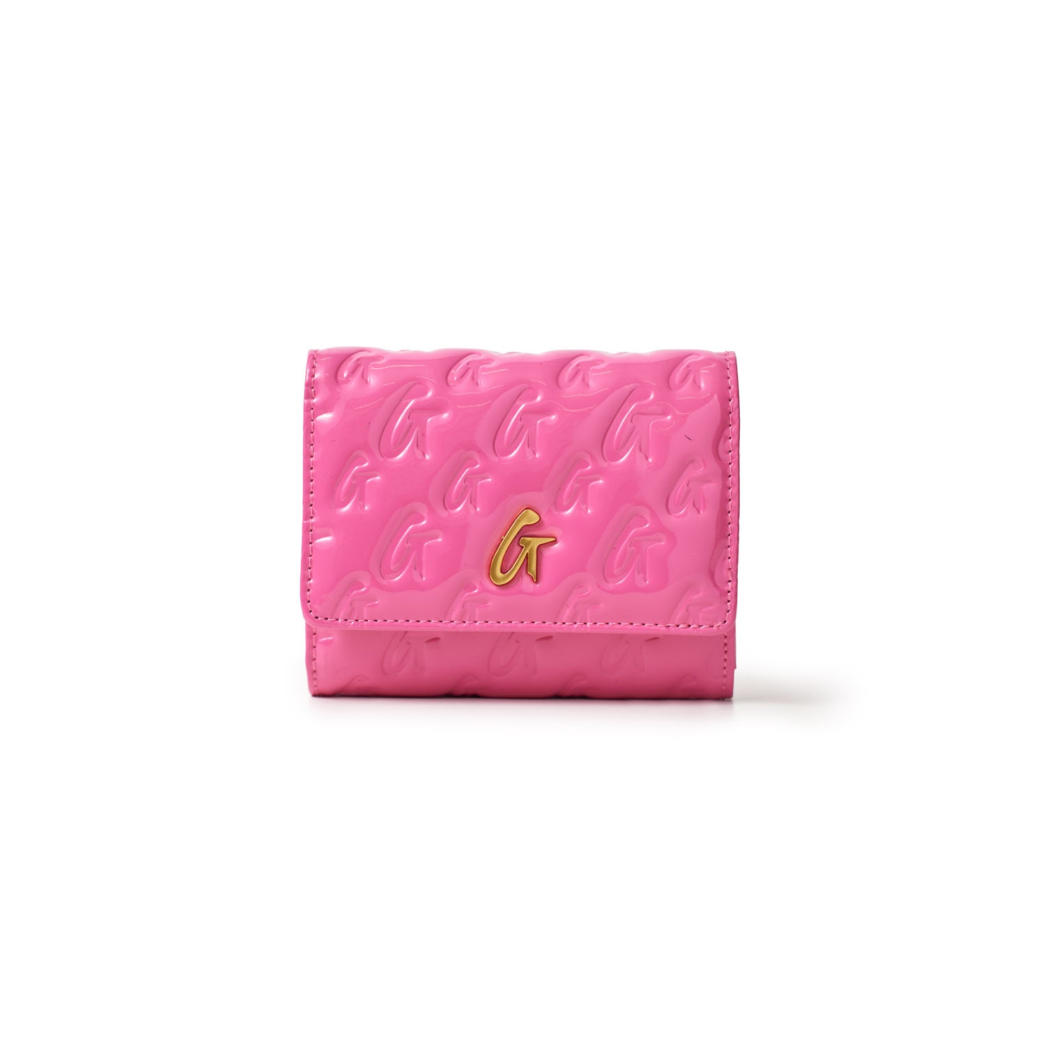MONOGRAM MIRROR HOT PINK COMPACT WALLET