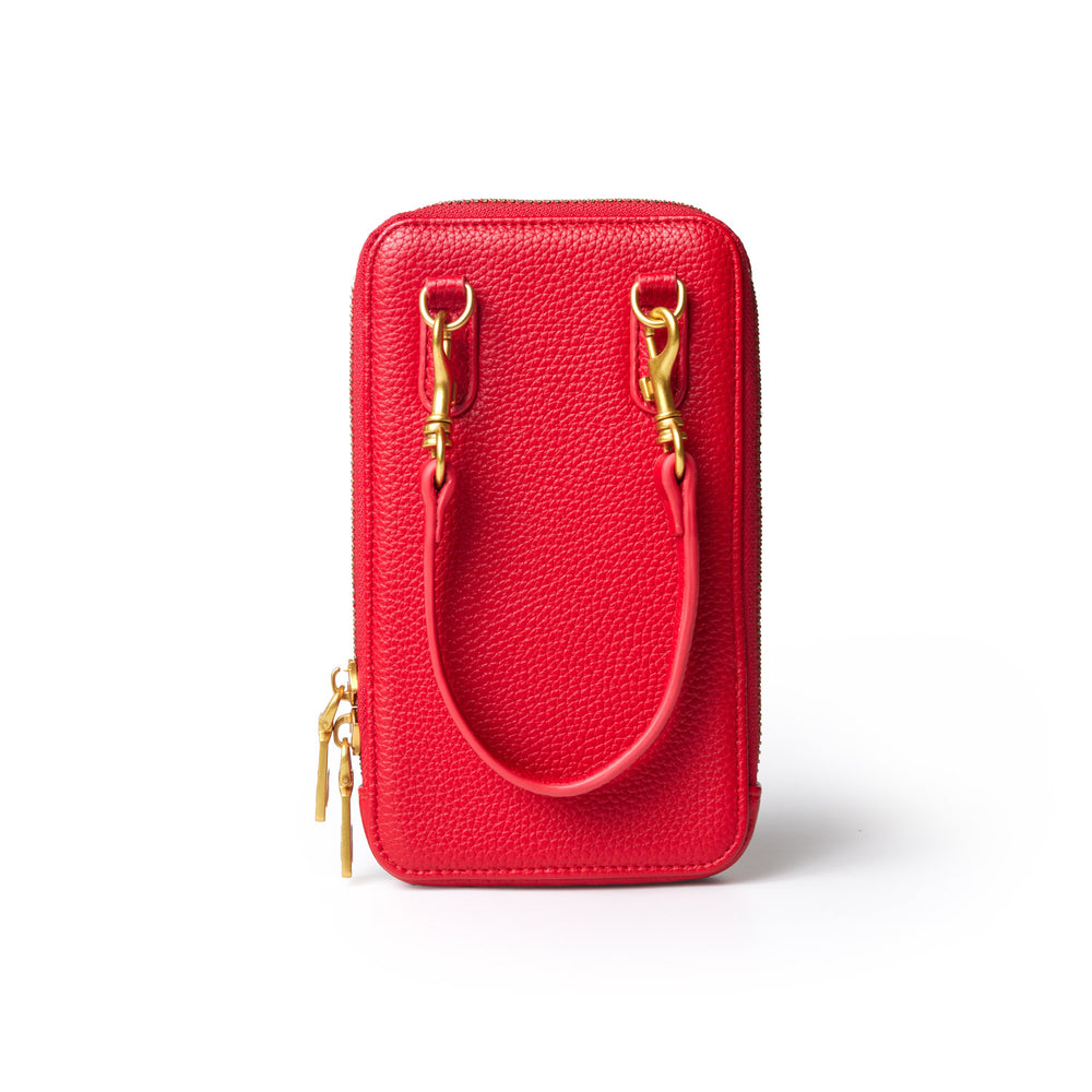 Pebble Phone Crossbody - Red | Adjustable Strap | Zip Closure | Chic G ...