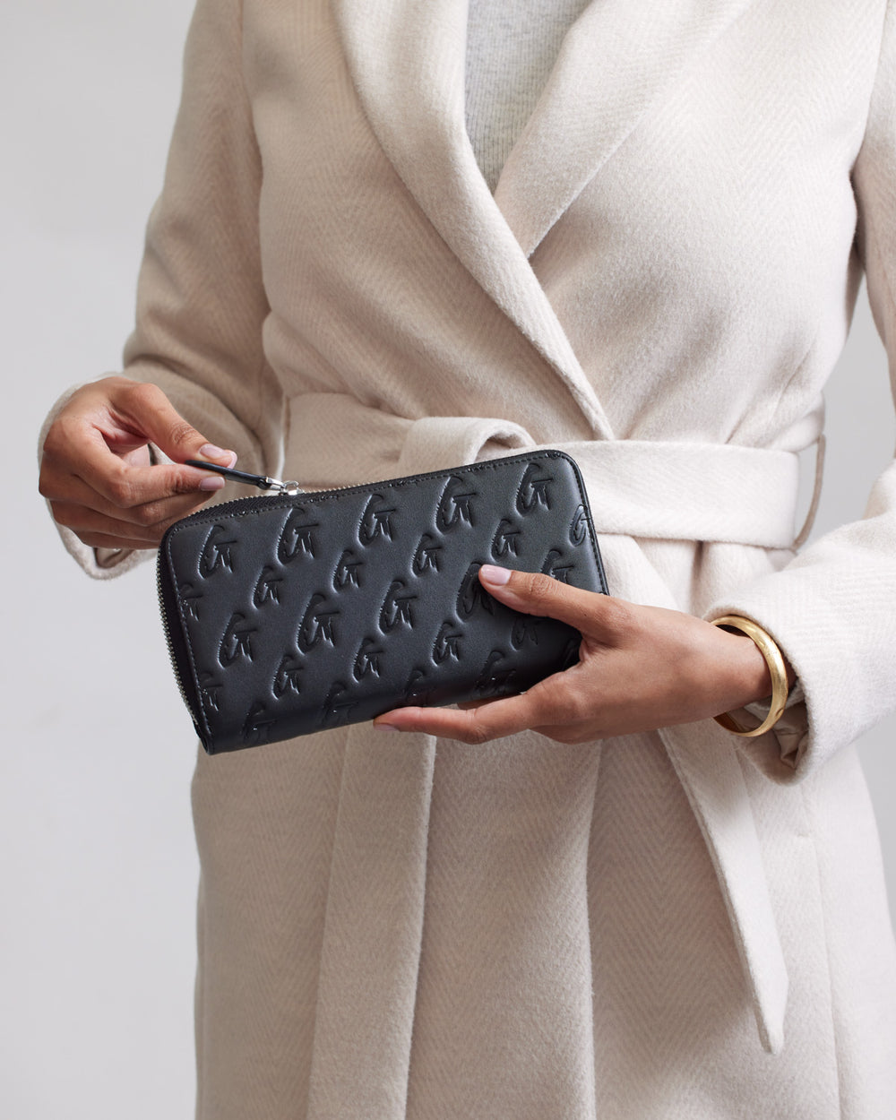 MONOGRAM JUMBO WALLET MATTE BLACK - Luxury Logo Embellished Wallet for ...