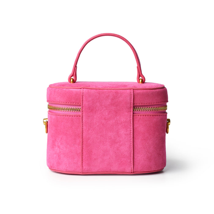 Mini Suede Vanity Bag | Hot Pink | Versatile & Soft Design - Glam ...