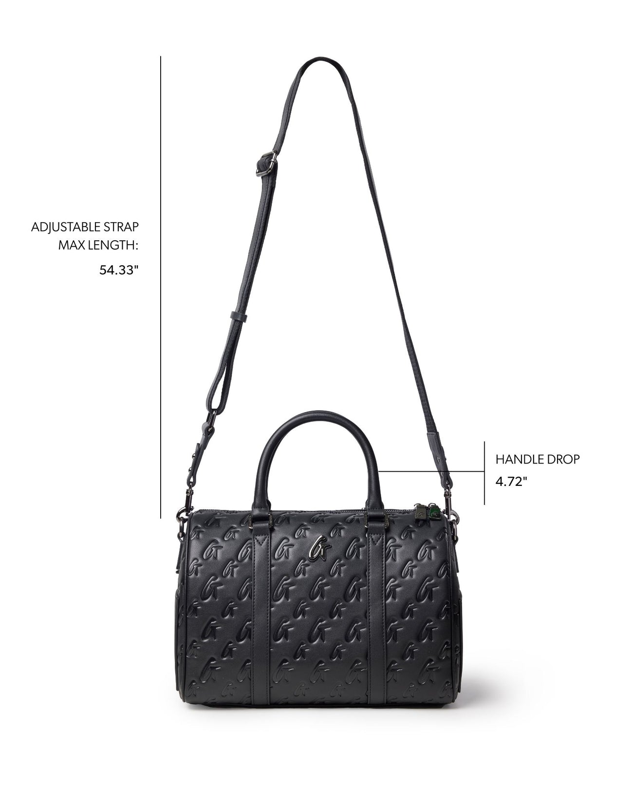 Large Monogram Gal Boston Bag - Black | Signature G Print | Roomy ...