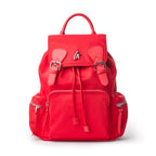 Luxury Red Nylon Unisex Backpack - Stylish & Functional Partner