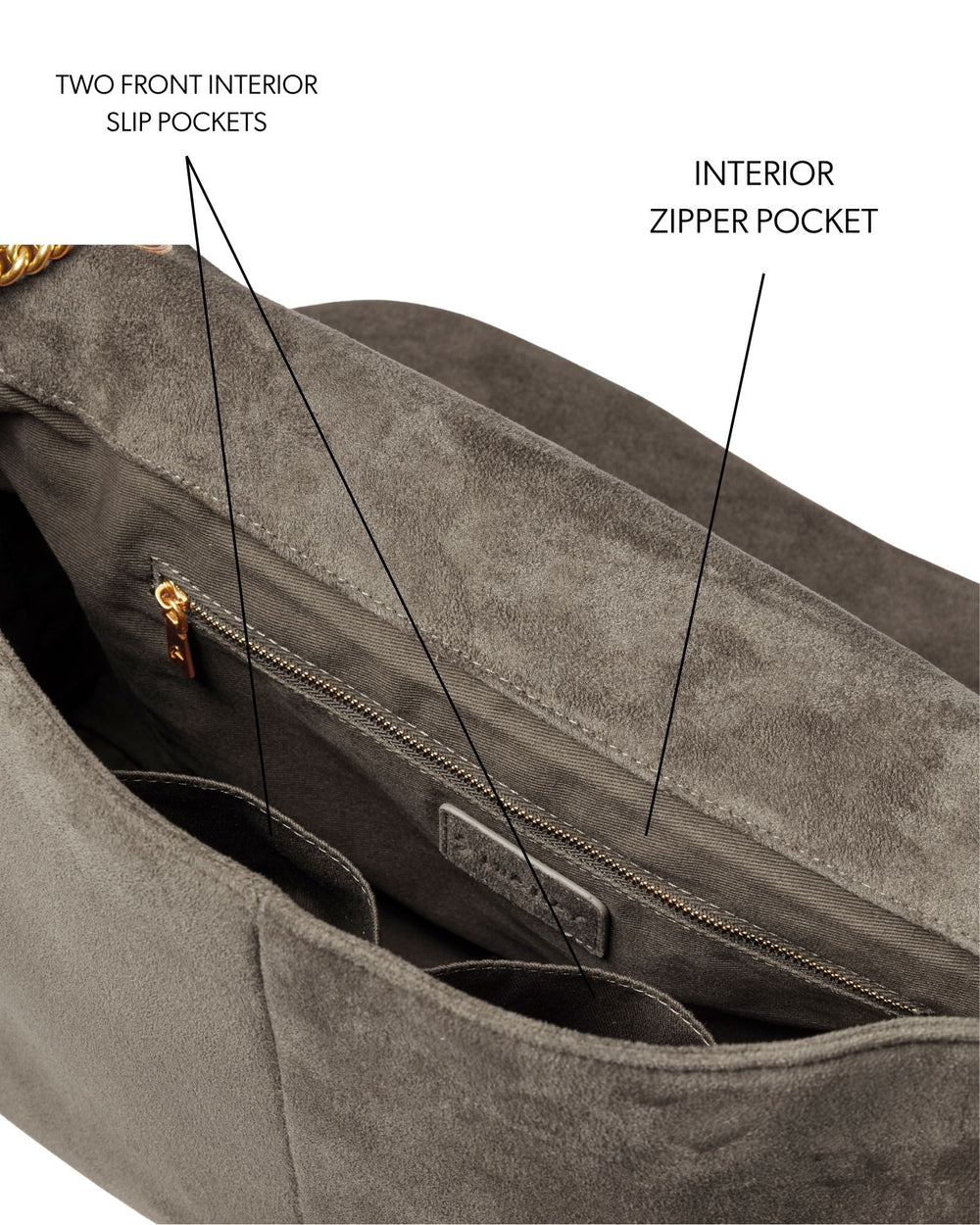 Large Suede Flap Bag | Olive Green | Vegan Suede | 3 Compartments ...