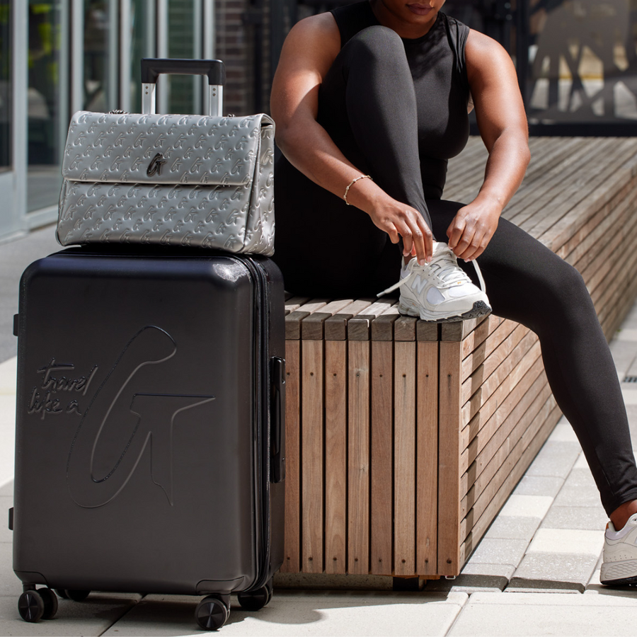 MONOGRAM LARGE CLASSIC FLAP BAG PLATINUM