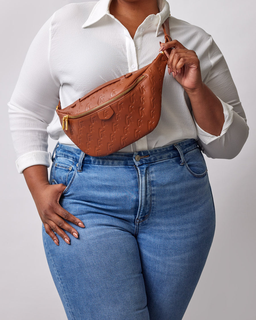 Affordable Luxury Monogram Fanny Pack - Matte Brown