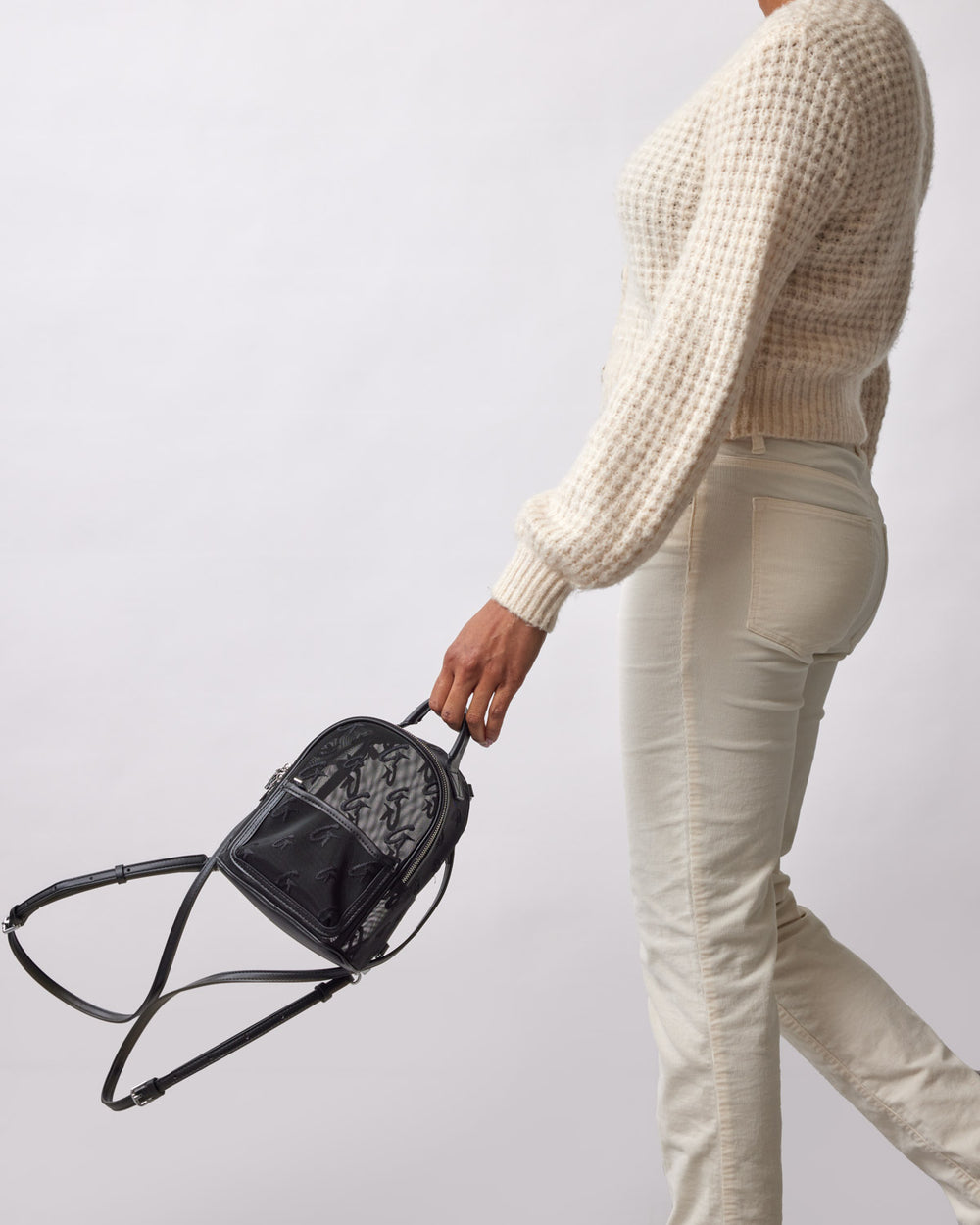 Mini Mesh Backpack - Sheer Monogram Accessible Front Zip Pocket