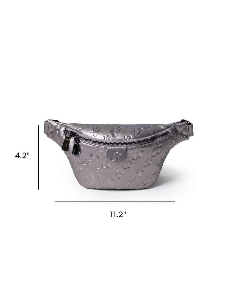 Monogram Mini Fanny Pack Platinum - Chic Comfort with a Touch of Flash