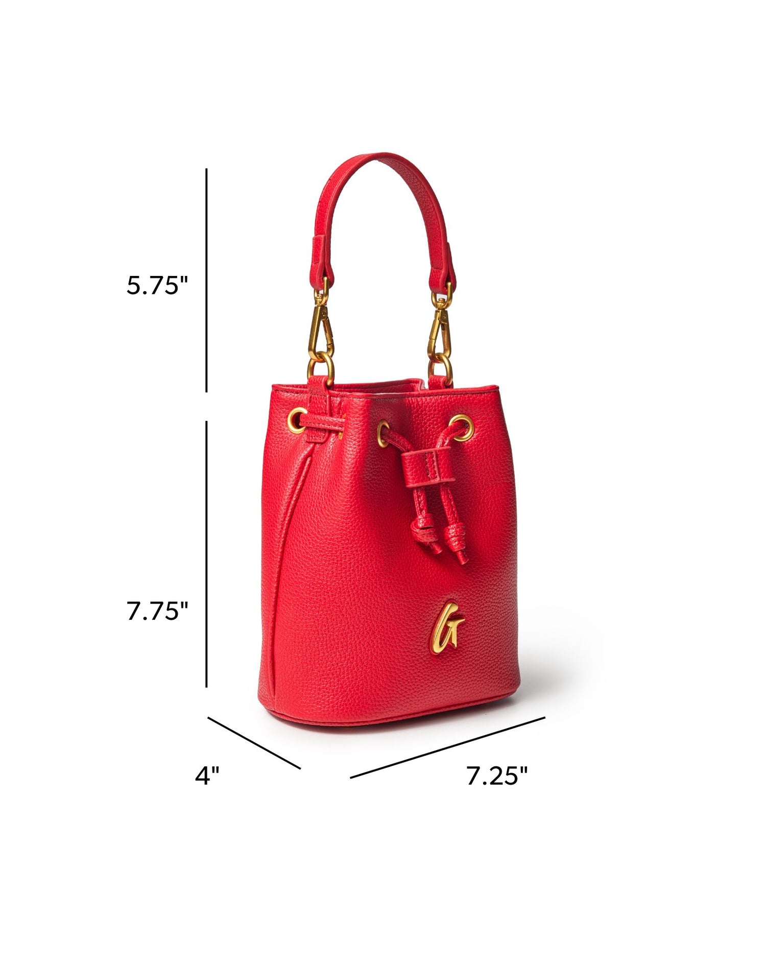 Glam-Aholic Lifestyle Red Vegan Pebble Mini Bucket Bag - Luxury ...