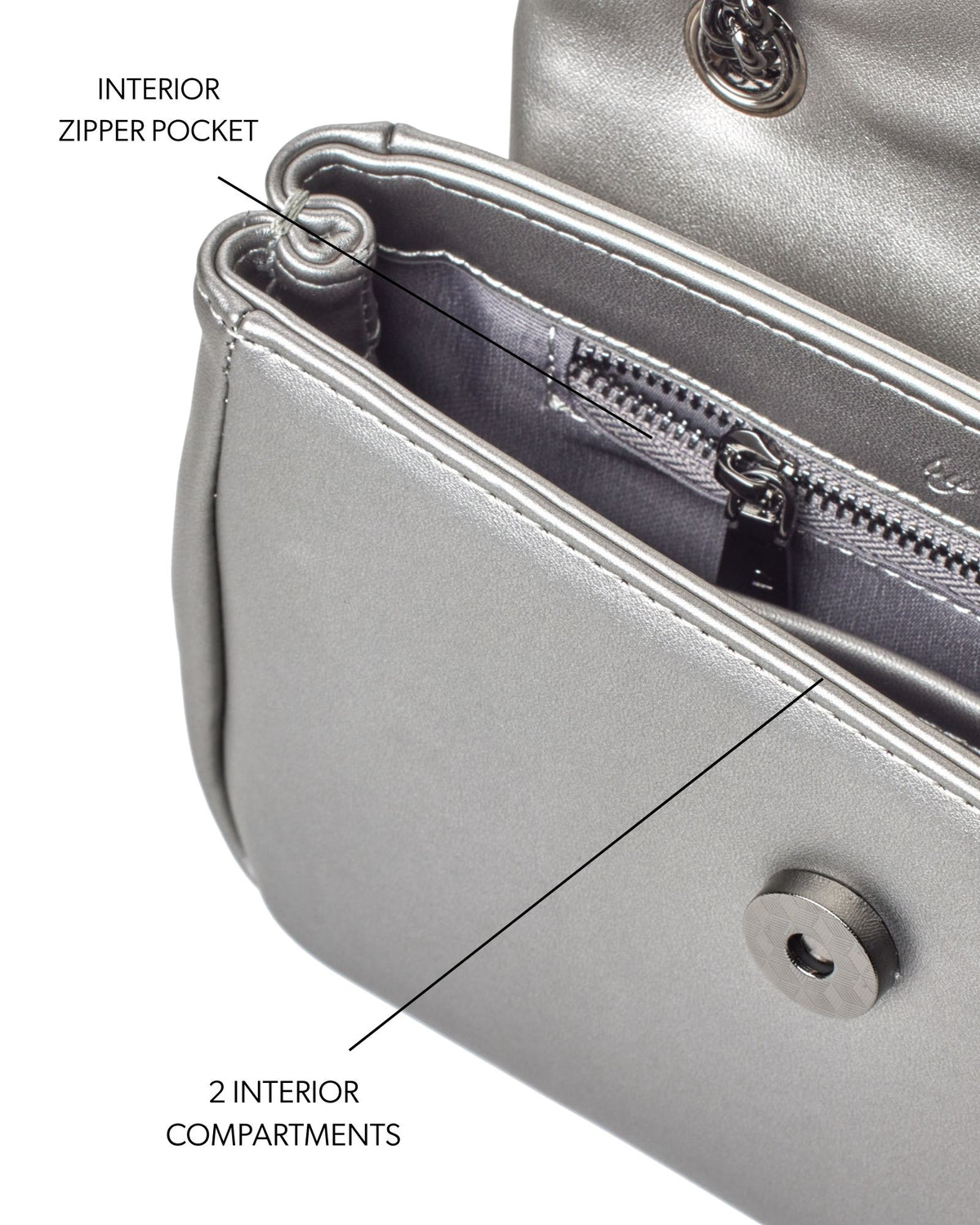 Mini Classic Flap Bag Platinum - Affordable Luxury Bag with Gunmetal ...