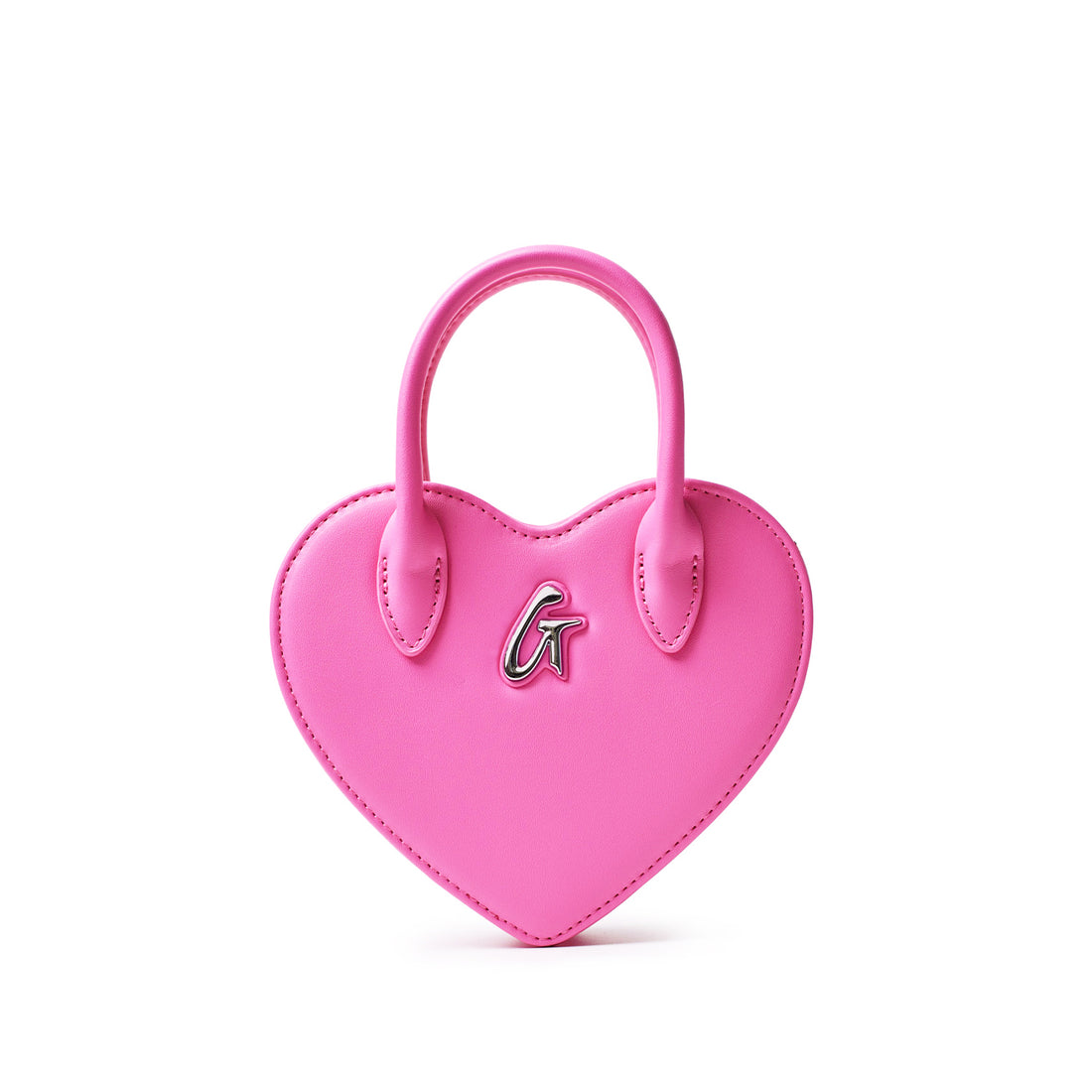 Mini Pink Heart Bag | Vegan Leather Crossbody with Iconic G