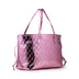 MONOGRAM GLAM TOTE METALLIC PINK - Vegan Leather Tote with Chic G Detail