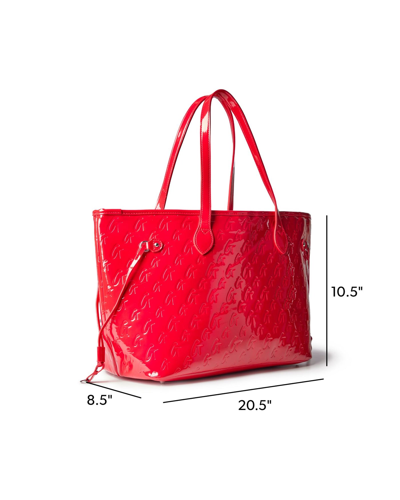 Monogram Glam Tote Mirror Red - Vegan Leather Luxury Tote