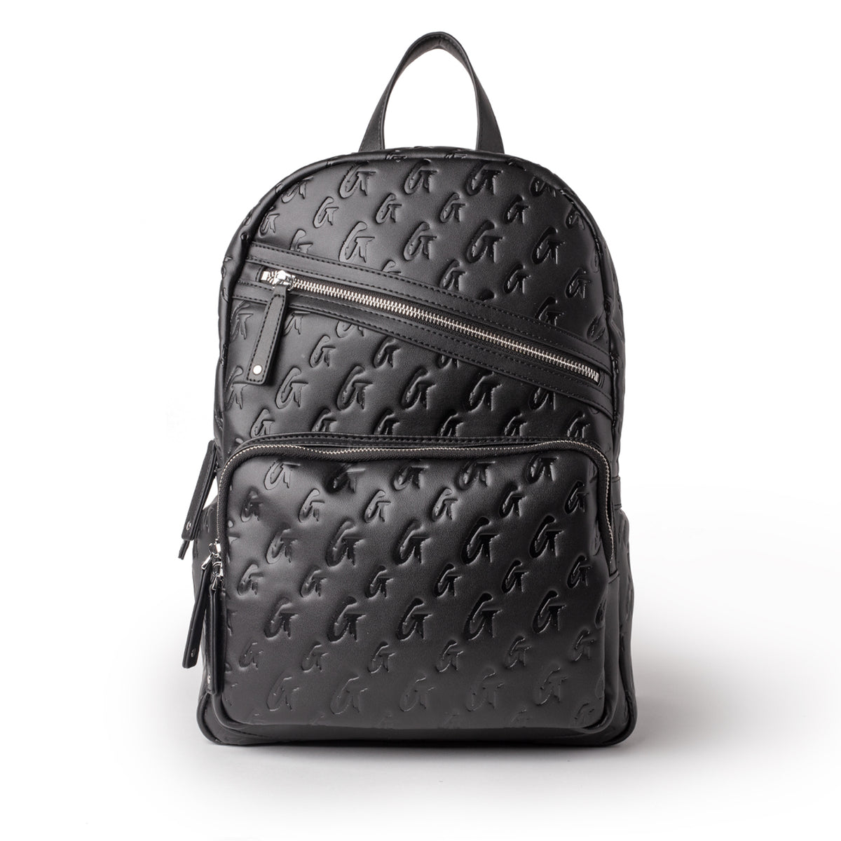 Affordable Luxury Monogram Unisex Backpack in Matte Black