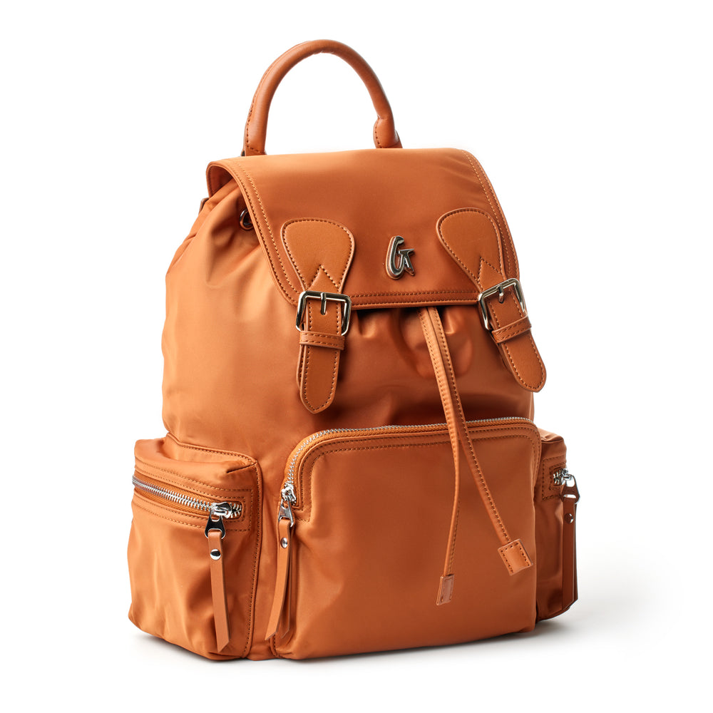 Brown Nylon Backpack with Versatile Features for Practical Luxury ...