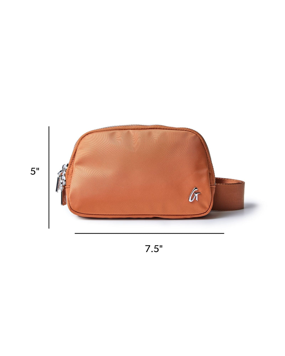 Nylon Fanny Pack - Brown | Spacious Zippered Compartment | Adjustable ...
