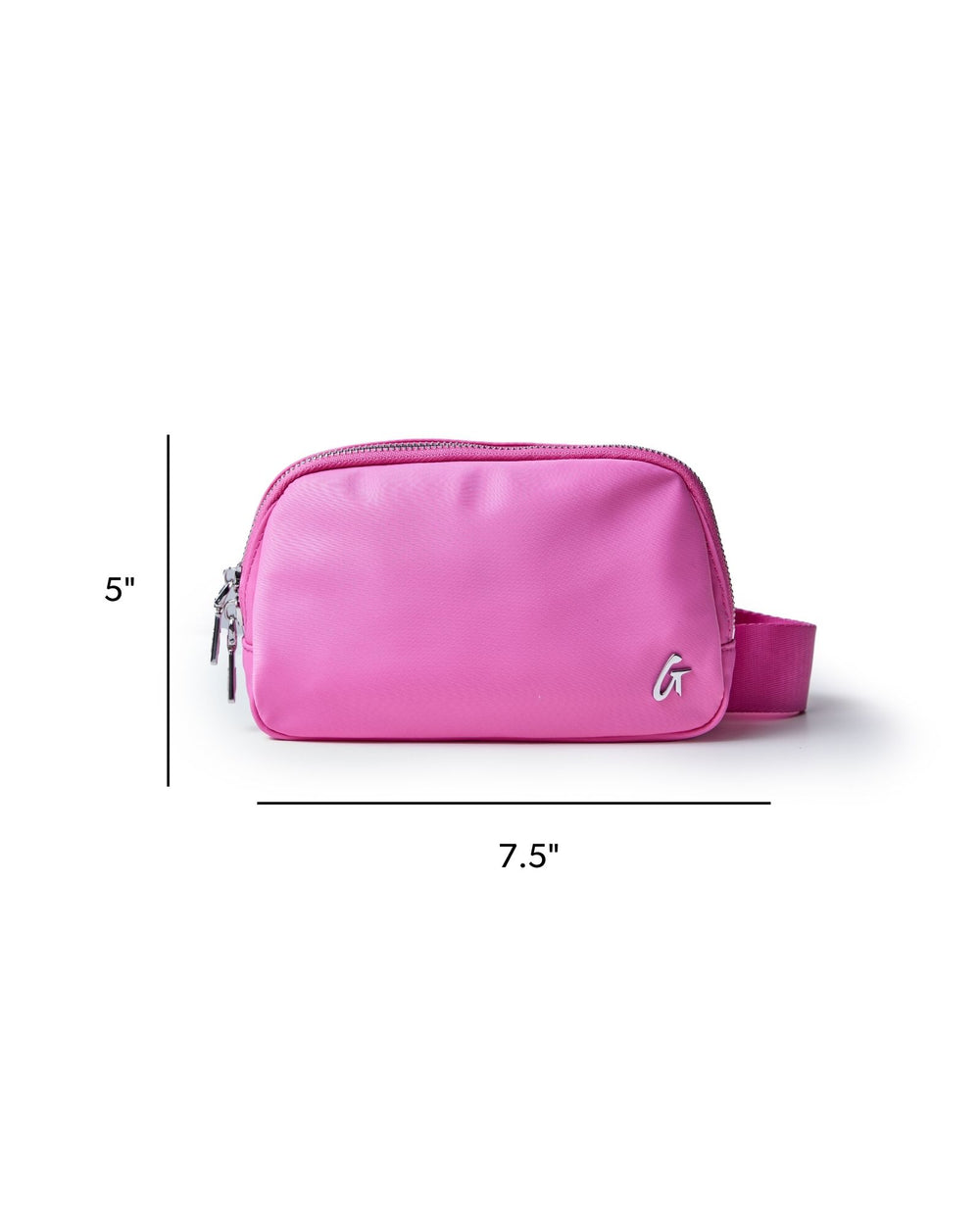 Nylon Fanny Pack | Hot Pink | Spacious Zippered Compartment ...