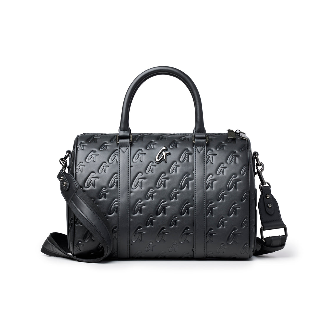 Large Monogram Gal Boston Bag - Black | Signature G Print | Roomy ...