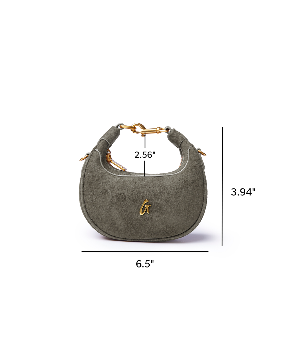 Nano Suede Hobo Bag | Olive Green | Luxe Charm & Modern Silhouette ...