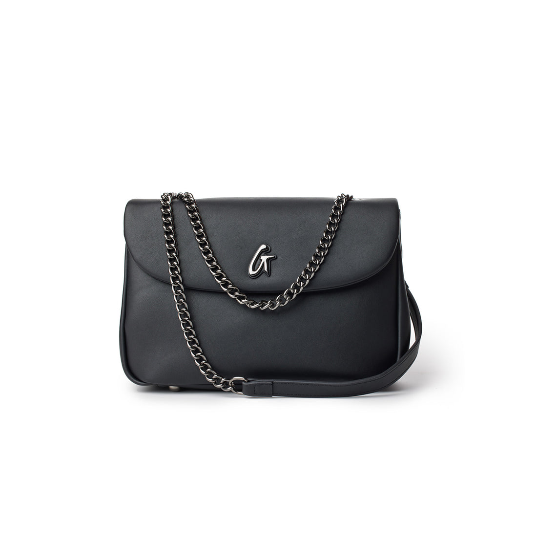 Glam-Aholic Lifestyle Matte Black Vegan Leather Medium Flap Bag ...
