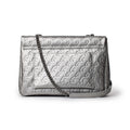MONOGRAM LARGE CLASSIC FLAP BAG PLATINUM