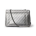 MONOGRAM LARGE CLASSIC FLAP BAG PLATINUM
