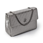 MONOGRAM LARGE CLASSIC FLAP BAG PLATINUM