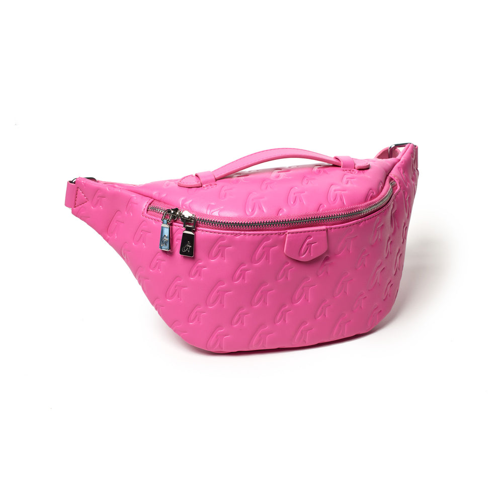 Monogram Hot Pink Fanny Pack - Adjustable Waist Strap & Top Handle