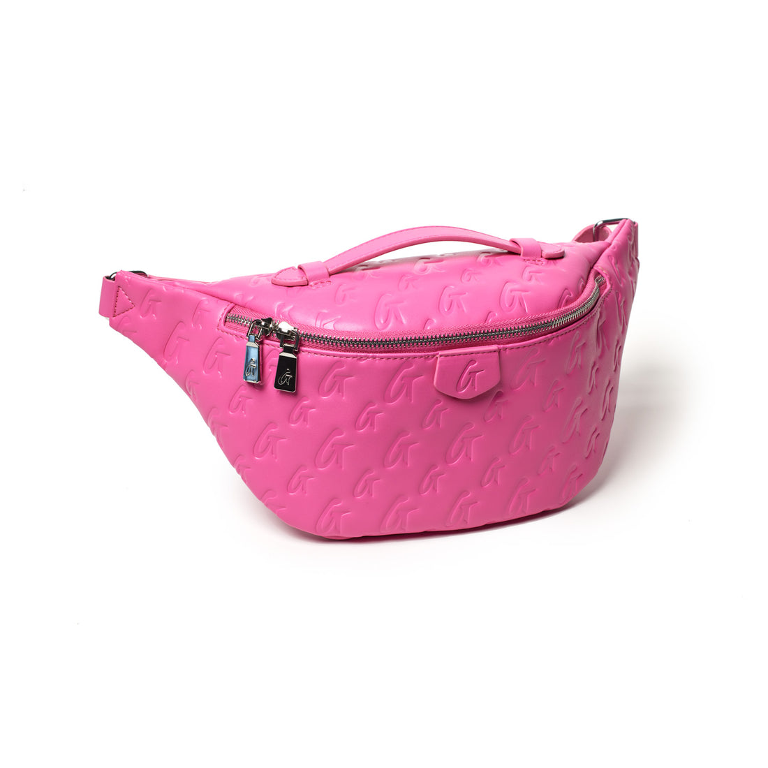Monogram Hot Pink Fanny Pack - Adjustable Waist Strap & Top Handle
