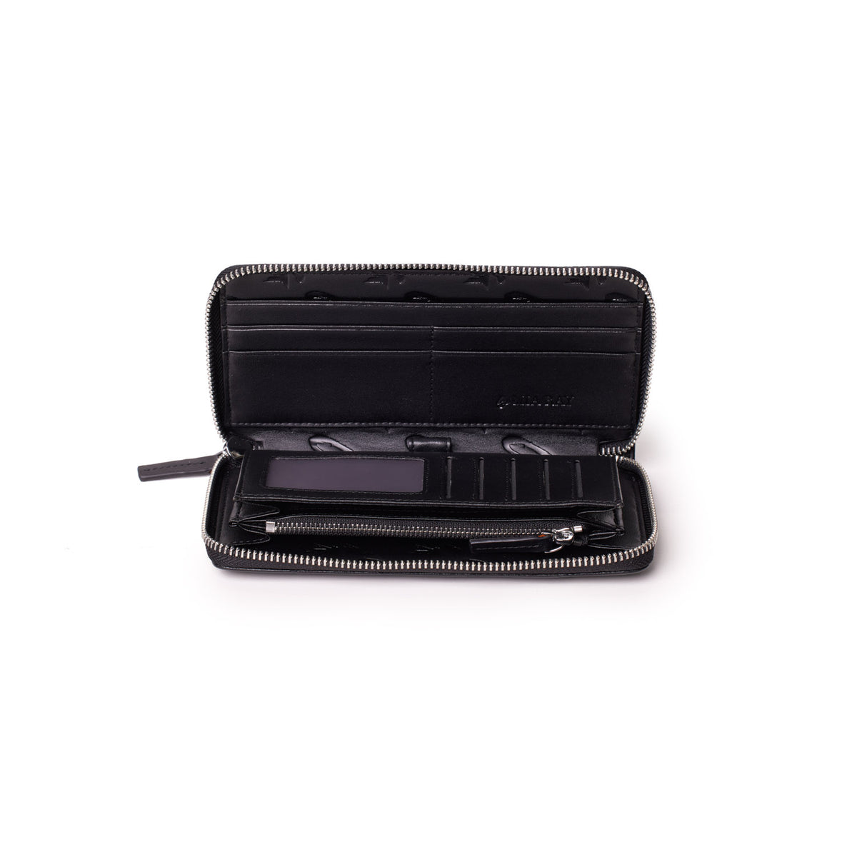 Monogram Standard Wallet Matte Black | Vegan Leather | Zip Closure ...