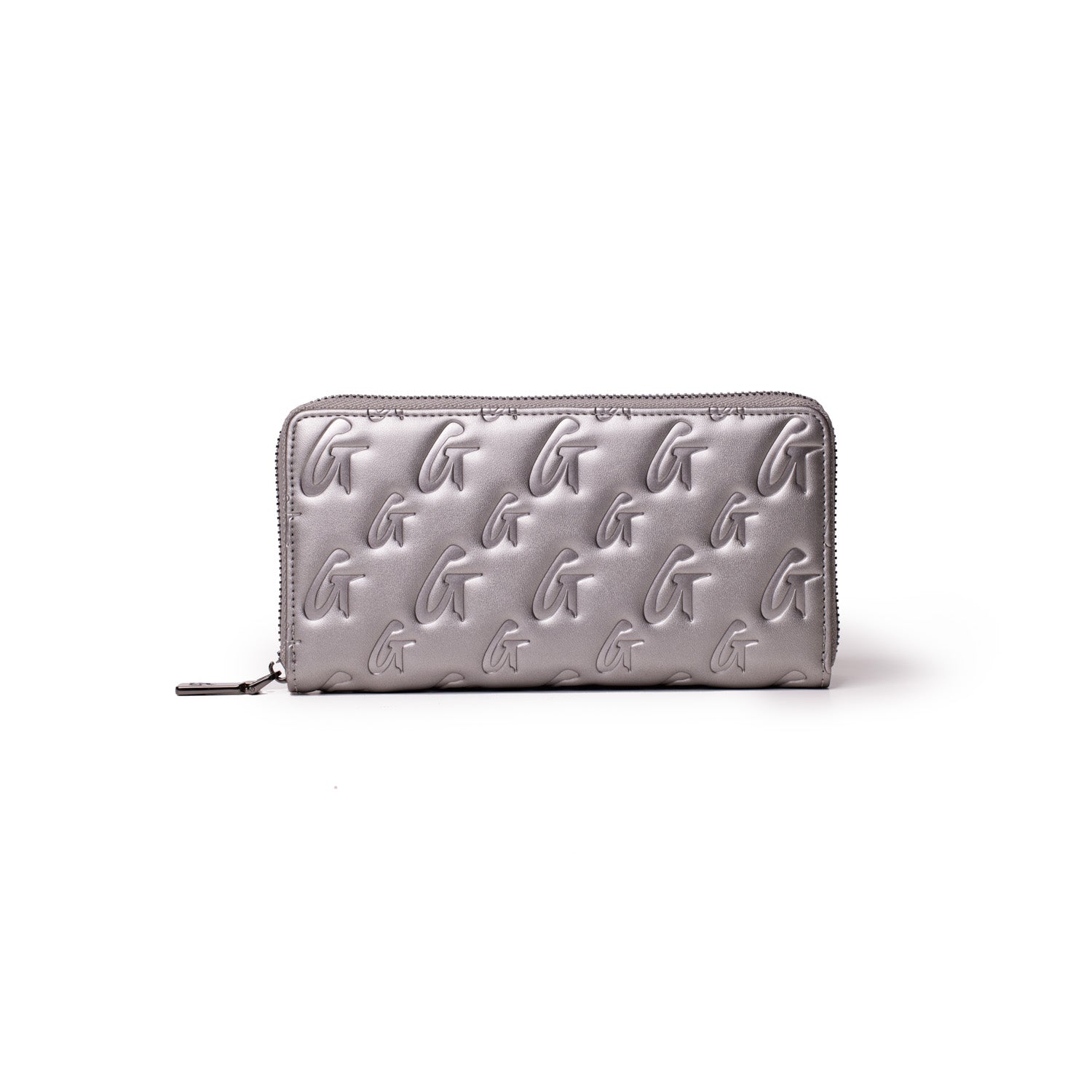 MONOGRAM STANDARD WALLET PLATINUM - Vegan Leather Slim Wallet with Zip ...