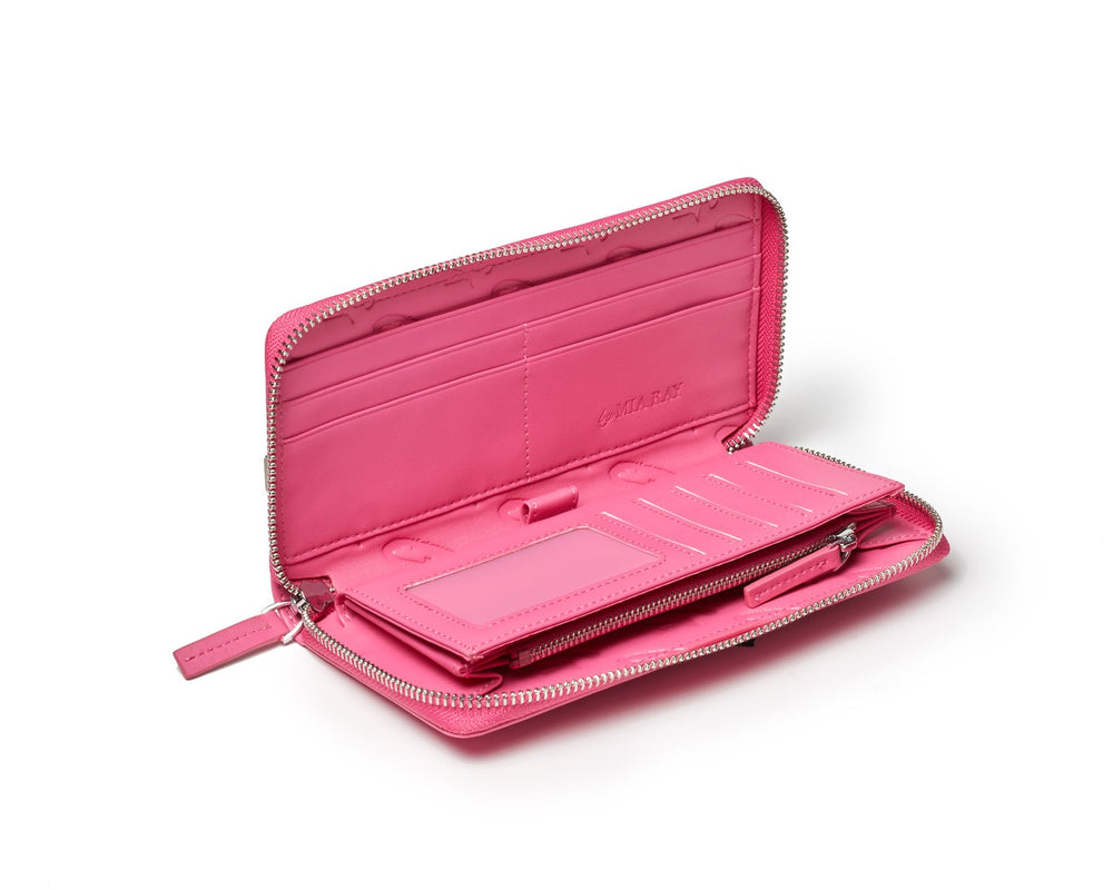 SIGNATURE LOGO JUMBO WALLET HOT PINK