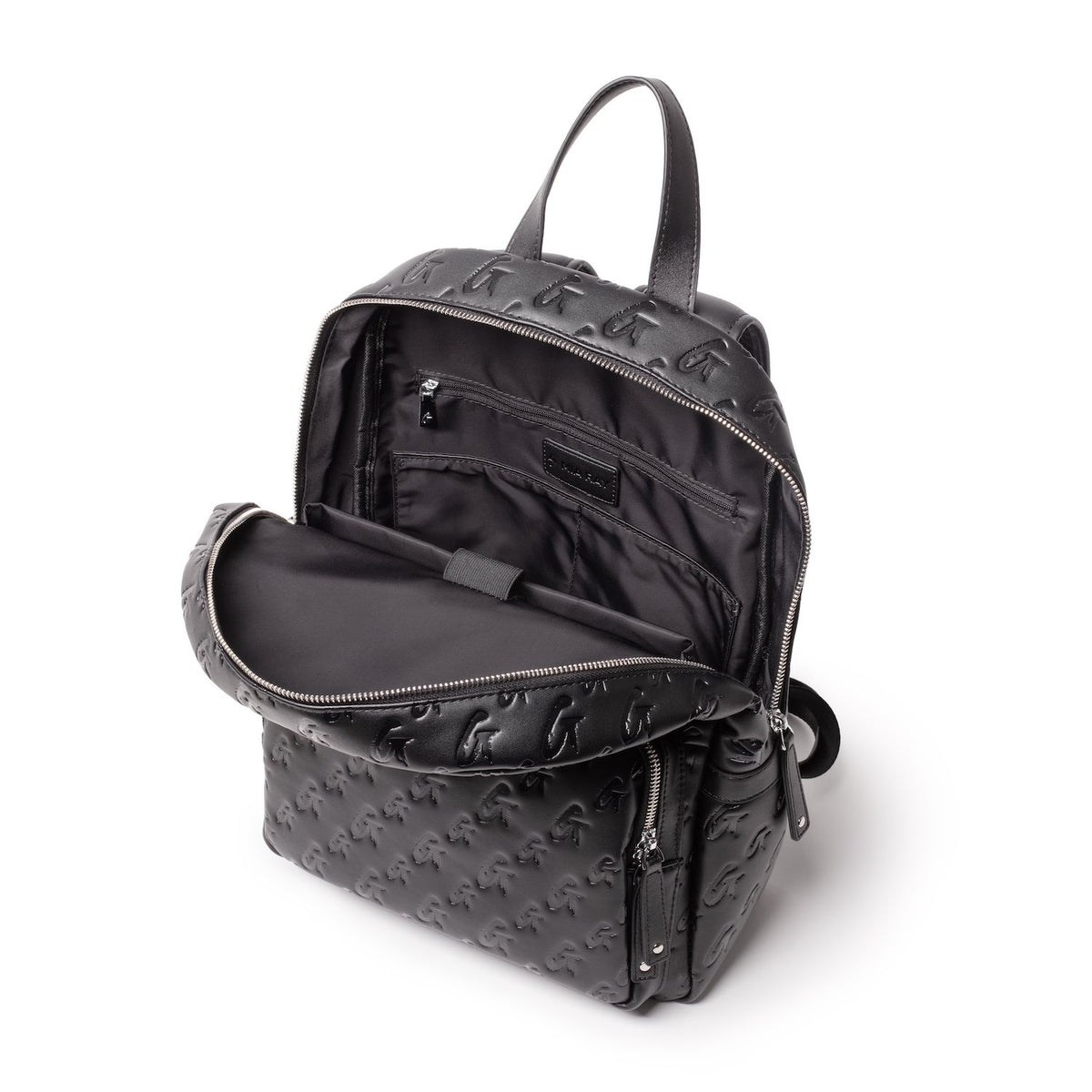 Affordable Luxury Monogram Unisex Backpack in Matte Black