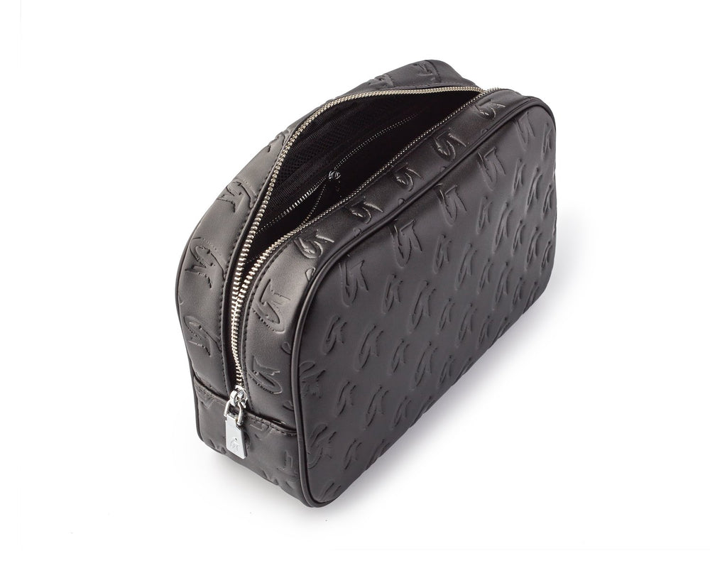 MONOGRAM SMALL COSMETIC TOILETRY BAG MATTE BLACK X BLACK | Stylish ...