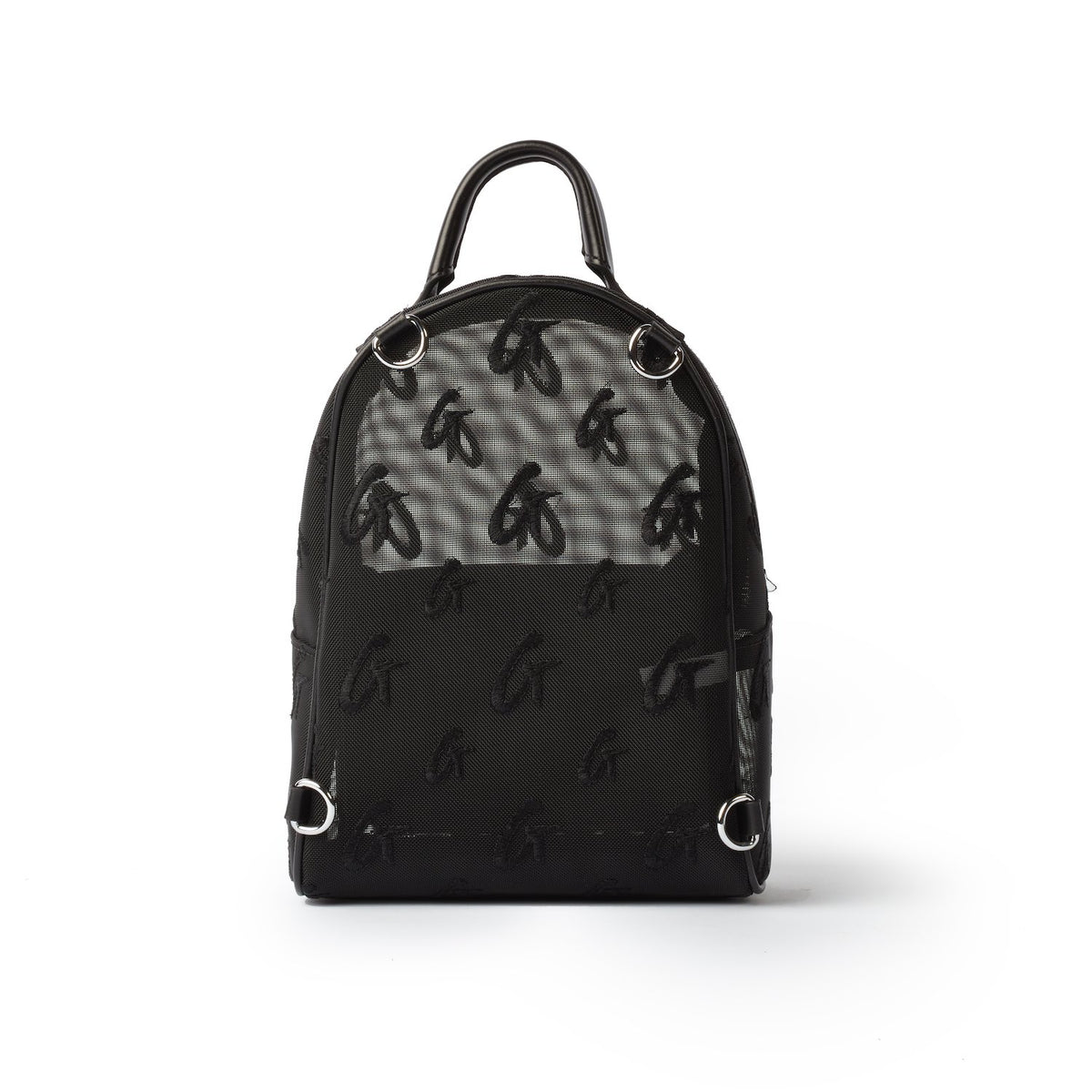 Mini Mesh Backpack - Sheer Monogram Accessible Front Zip Pocket